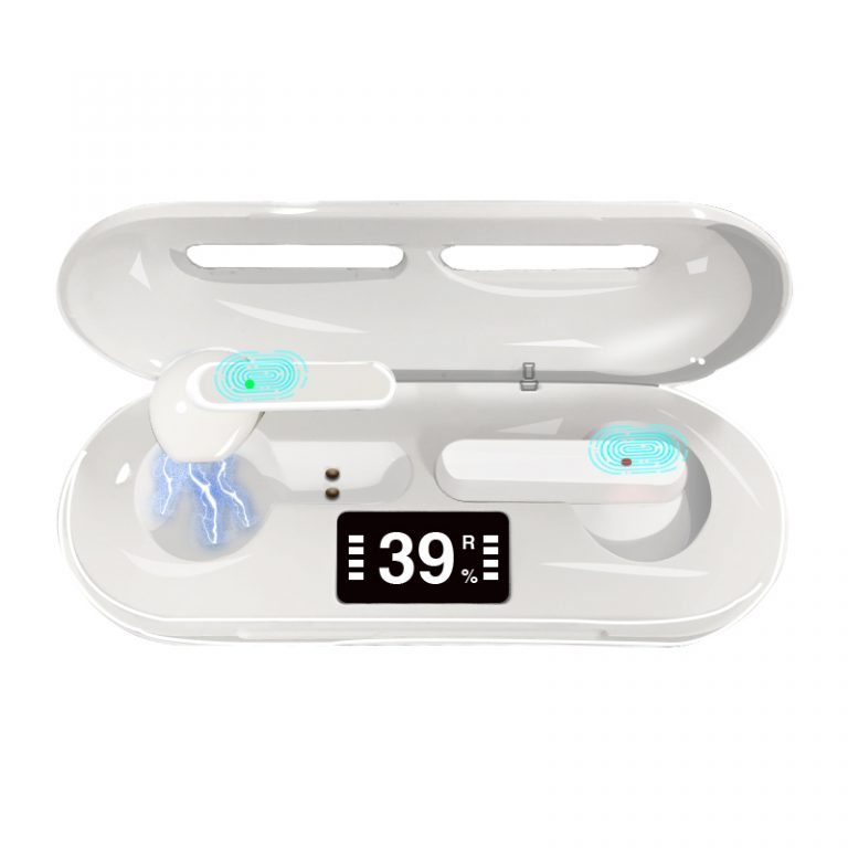 Wireless Earphone Led Display Power Bank Headset Microphone